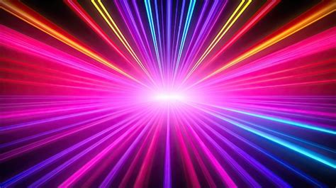 Premium Photo Colorful Neon Rays Background