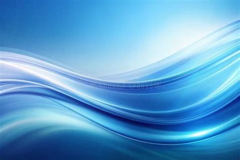 Gradient Blue Abstract Background With Soft Curve And Smooth Lighting Stock Illustration