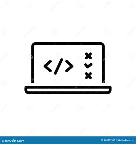 Black Line Icon For Boolean Boolean Algebra Sign And Key Stock Vector Illustration Of Logo