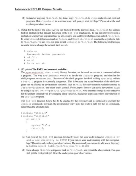 Solved Lab 1 Set Uid Program Vulnerability Copyright 5