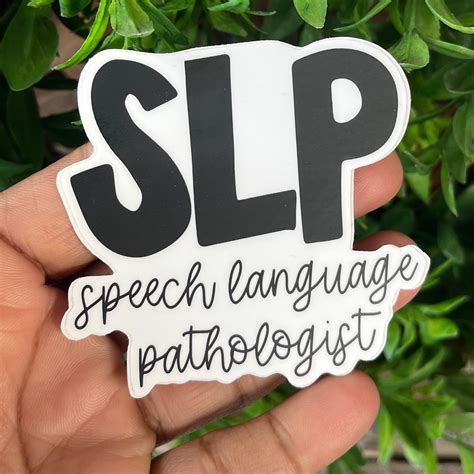 Slp Sticker Speech Language Pathologist Decal Speech T Laptop Sticker Water Bottle Decal