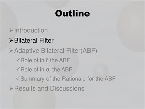 Ppt Adaptive Bilateral Filter For Sharpness Enhancement And Noise Removal Powerpoint