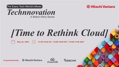 Cloudtechnology Webinar Techtalk Hitachivantara Escomevents Ces Flores
