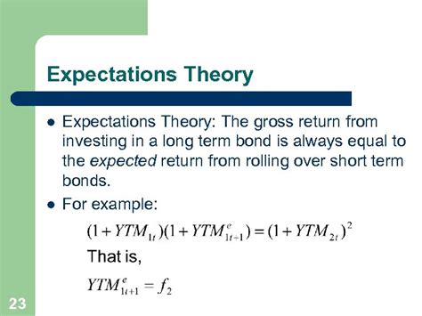 05 Expectations Hypothesis L Yield Curve L Expectations