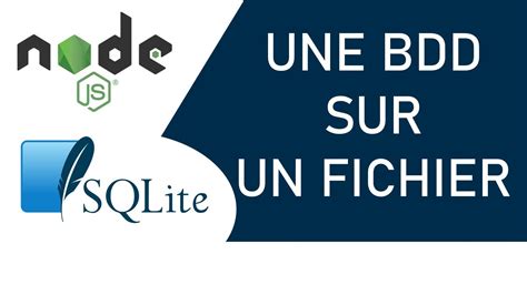 Utiliser Sqlite Avec Node Js Youtube