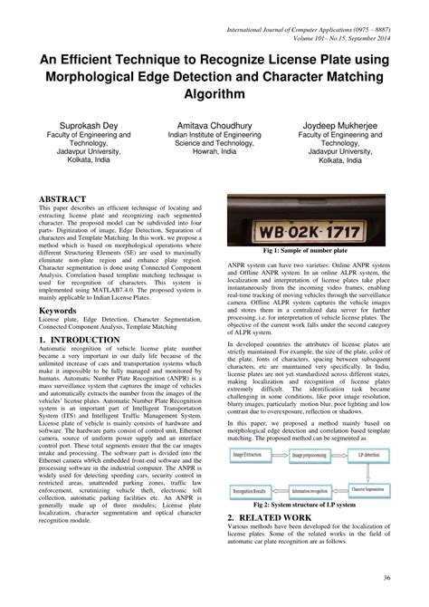 pdf an efficient technique to locate number plate using morphological