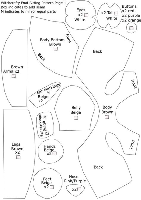 Fnaf Sitting Bonnie Pattern Page 1 By Witchcraftyyt On Deviantart