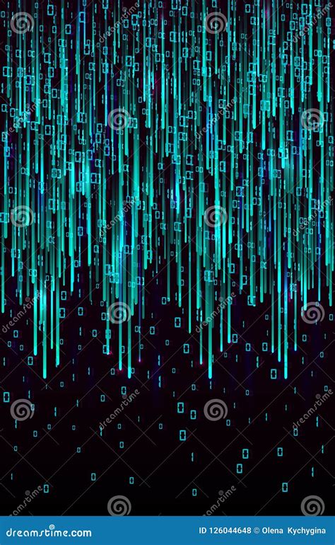 Big Data Information Sorting Visualization Stock Illustration Illustration Of Flow Matrix