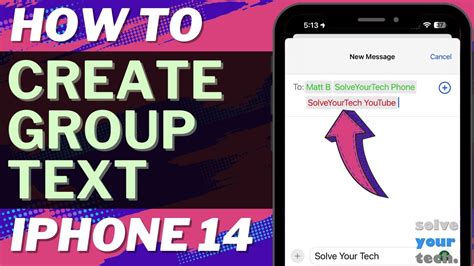 how to create a group text on iphone 14 youtube