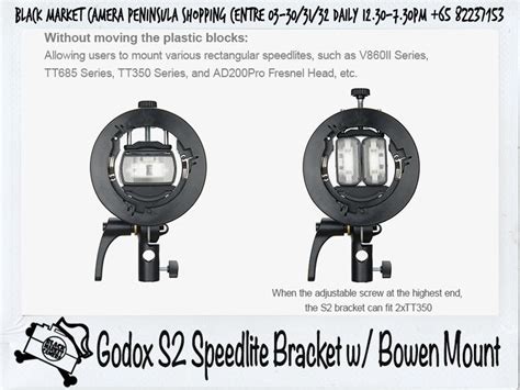 [bmc] Godox S2 S Type Speedlite Bracket Sguv6060 Sguv8080 S2
