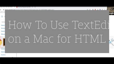How To Create A Web Site Using Text Edit On A Mac YouTube