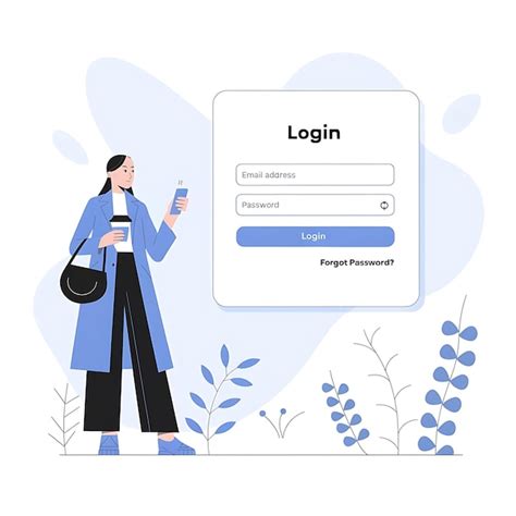 Mobile Login Flat Design Vector Illustration Premium Ai Generated Vector