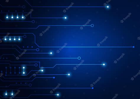 하이테크 디지털 데이터 연결 시스템 및 컴퓨터 전자 설계를 사용한 회로 기술 배경 프리미엄 벡터