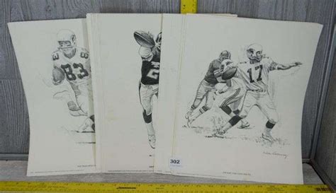 Shell Oil Football Prints By Nick Galloway And Others Dunker Auction