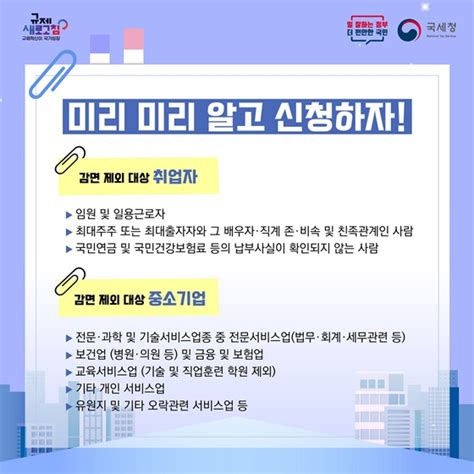 중소기업 소득세 감면 90 세금공제 절약방법 및 자격