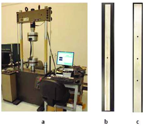 A Mts 810 Uni Axial Fatigue Testing Machine B Single Hole