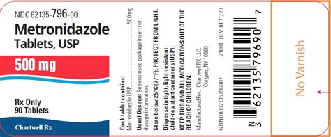 Metronidazole Package Insert Prescribing Information