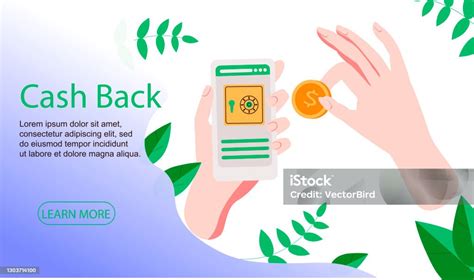 캐시 백 개념 디자인 사람들이 온라인 쇼핑에서 현금 보상과 선물을 받고 웹 방문 페이지 Ui 모바일 앱 배너 템플릿에 적합합니다 벡터 일러스트레이션 개념에 대한 스톡 벡터