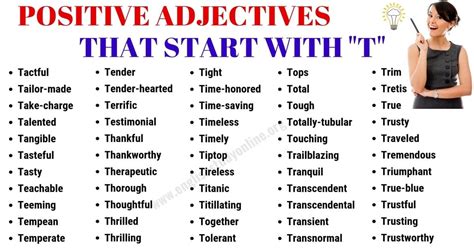 Adjectives That Begin With Letter T Business Letter Examples