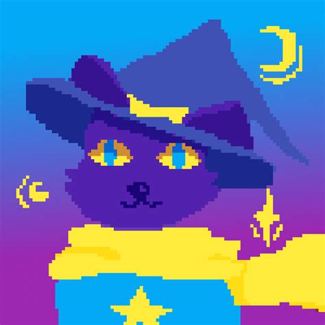 Pixilart Cat Mage By Strawberry Oi
