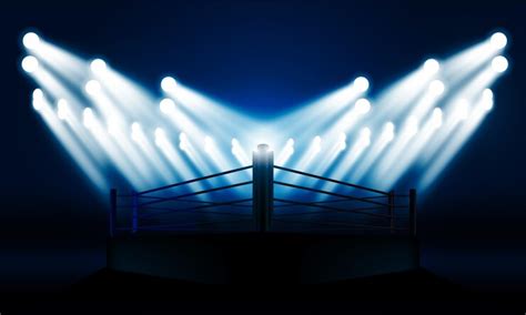 복싱 링 경기장 경기장 벡터 디자인 프리미엄 벡터