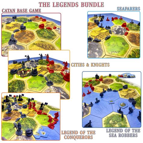 Catan The Legends Bundle Catansfcklosrloc 61 Game Pieces Etsy