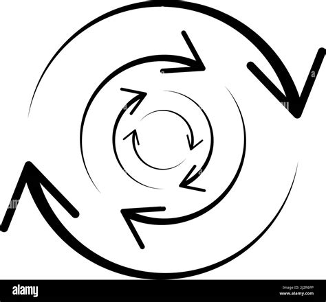 Circular Circle Arrow Element As Recycling Update Refresh And Reload Icon Symbol Stock