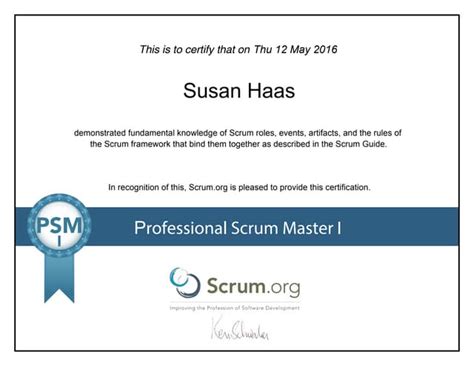 Psm I Certificate Badge Pdf