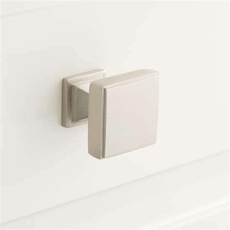 Dreesa Solid Brass Square Cabinet Knob Signature Hardware