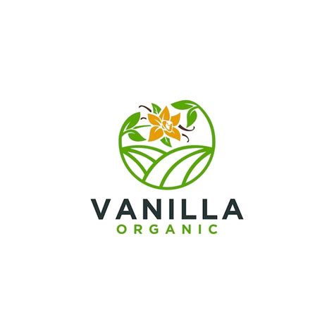 Premium Vector Vanilla Organic Logo Design Vector Premium Vector Vanilla Organic Logo Design Vector