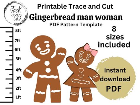 Big Printable Gingerbread Man Pattern Pattern And Stencils