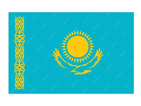 Premium Vector Kazakhstan Flag Official Country Flag World Flag Icon