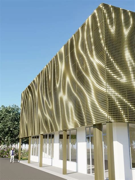 Parametric Coin Facade Made Of Rectangular Panels