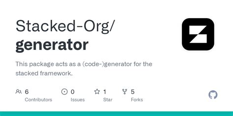 Github Stacked Orggenerator This Package Acts As A Code Generator