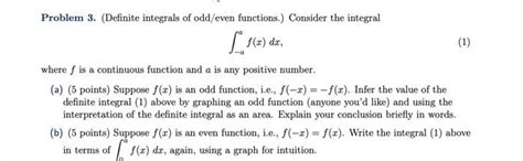 Solved Problem 3 Definite Integrals Of Odd Even