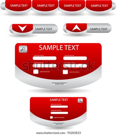 Modern Web Forms Buttons Stock Vector Royalty Free 70283833