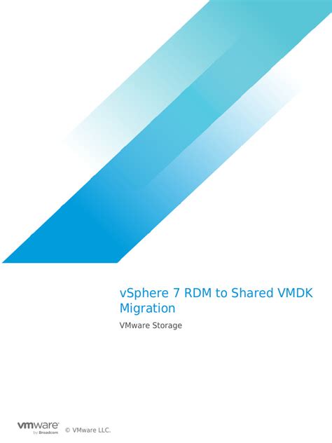 Vsphere 7 Rdm To Shared Vmdk Migration Pdf Computer Cluster V Mware