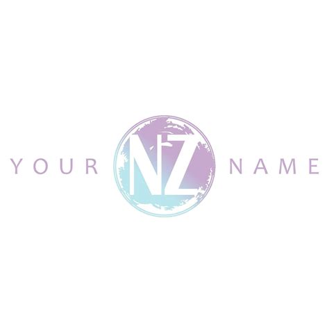 Nz Initial Logo Watercolor Vector Design 33216938 Vector Art At Vecteezy