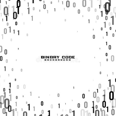 Cyberspace Binary Code White Background Design Stock Vector