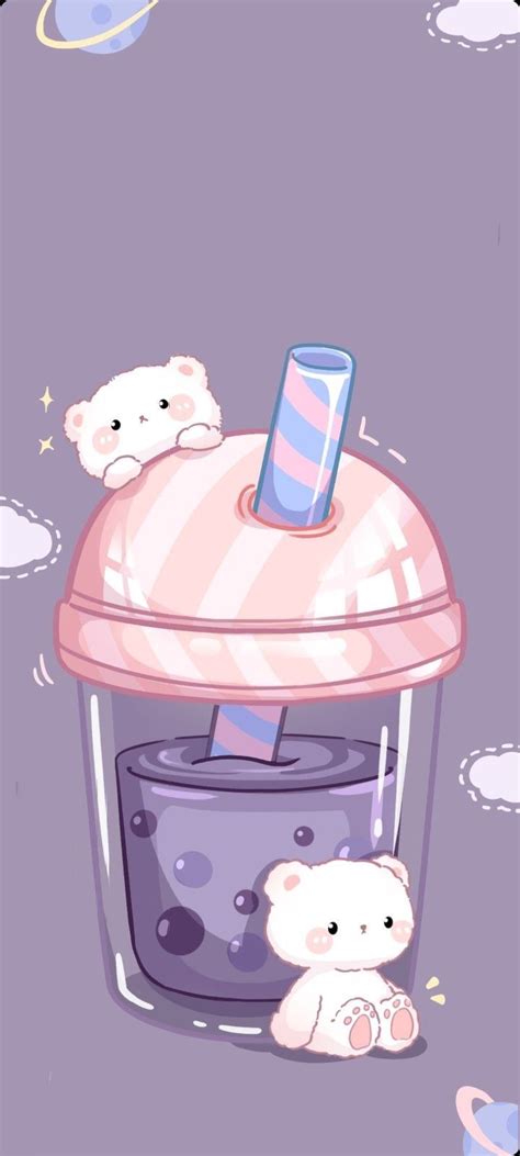 Boba Wallpaper Cute Panda Boba Wallpaper Iphone Wallpaper Kawaii