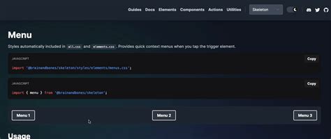 recreate menu as a svelte action · issue 196 · skeletonlabs skeleton