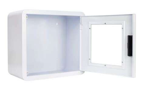 Premium Large Aed Cabinet Rounded Corners Window No Alarm Cb1 Ln