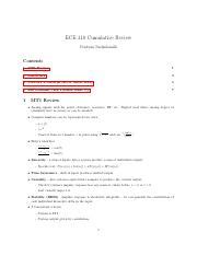 ECE 310 Cumulative Review: Signals, Systems & Transformations | Course Hero