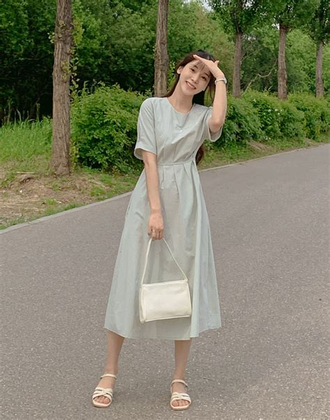 하객룩 ️롱원피스 러프핀턱롱원피스