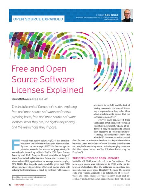 Freeandopensourcesoftwarelicensesexplained Pdf Free Software
