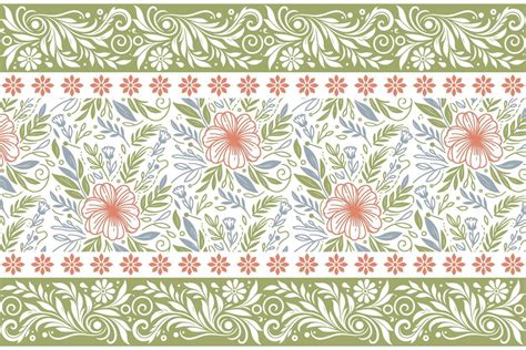 Modern Floral Design Rose Border