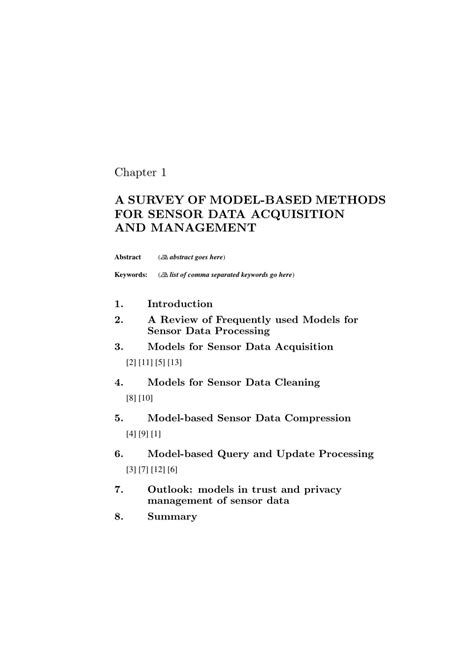 Pdf A Survey Of Model Based Sensor Data Acquisition And Management