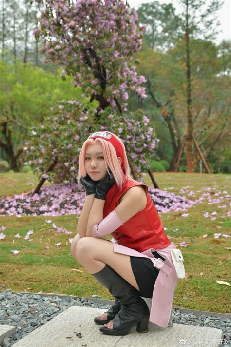 Pin De Azul Wagata En Sakura Haruno Cos Cosplay De Naruto Cosplay De