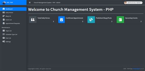 Church Management System Cms Website Using Php With Source Code