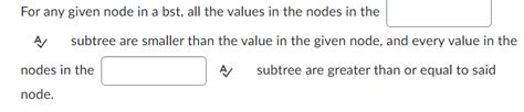 For Any Given Node In A Bst ﻿all The Values In The